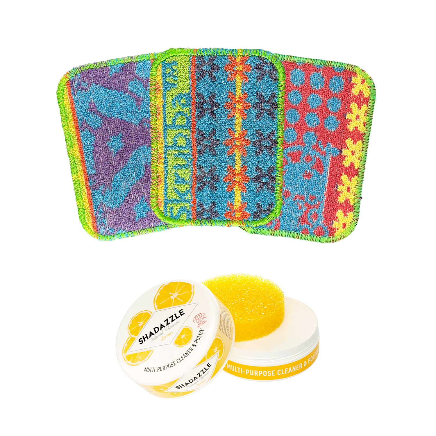 Shadazzle Cleaner + 3 Non-Scratch Skrubba Sponge Pads!